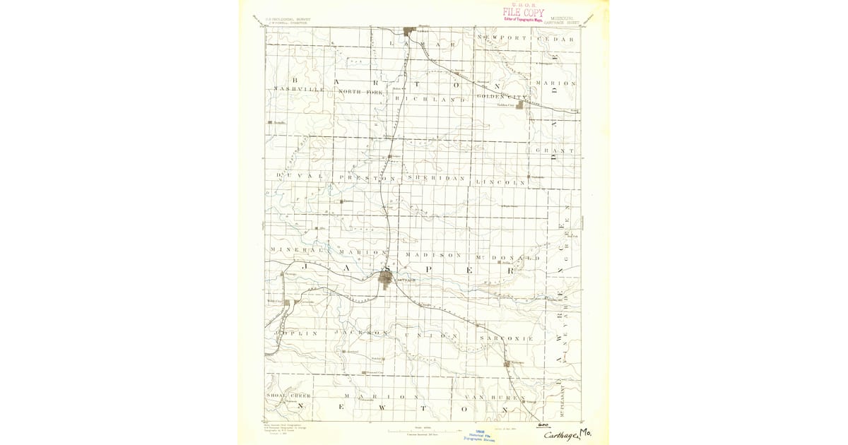 1894 Map of Carthage, MO — High-Res | Pastmaps