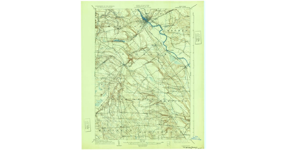 1904 Map of Carthage, NY — High-Res, 1932 Print | Pastmaps