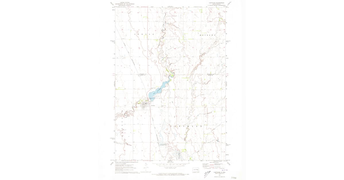 1971 Map of Carthage, SD — High-Res | Pastmaps