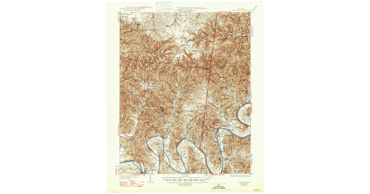 1932 Map of Carthage, TN — High-Res, 1947 Print | Pastmaps