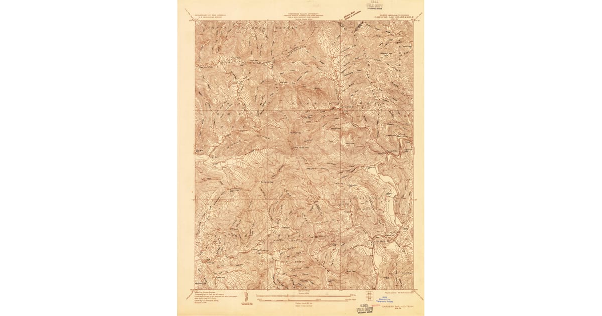 1934 Map of Carvers Gap, Avery County, NC — High-Res | Pastmaps