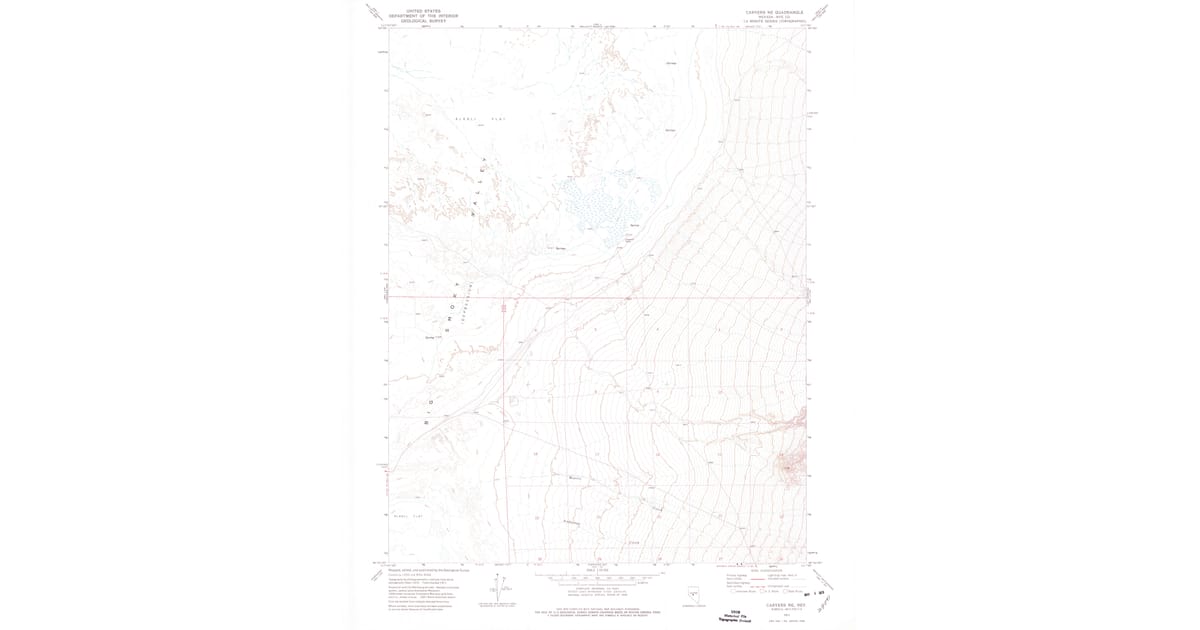 1971 Map of Carvers NE, Nye County, NV — High-Res | Pastmaps