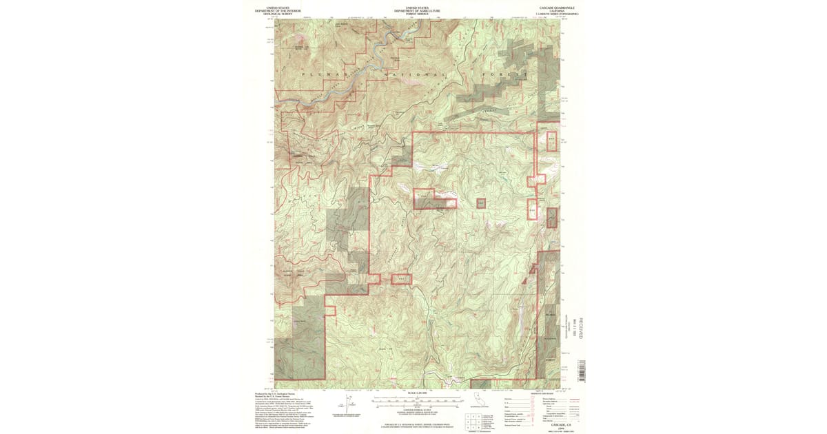 1994 Map of Cascade, Butte County, CA — High-Res | Pastmaps