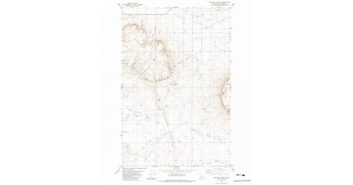1980s Maps of Cascade Hutterite Colony, MT | Pastmaps