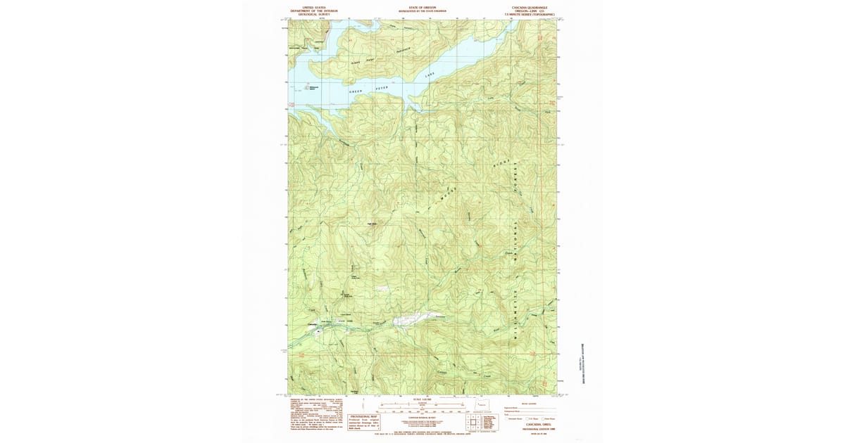 1985 Map of Cascadia, OR — High-Res | Pastmaps