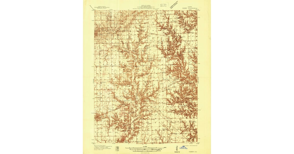 1936 Map of Casey, IL — High-Res | Pastmaps