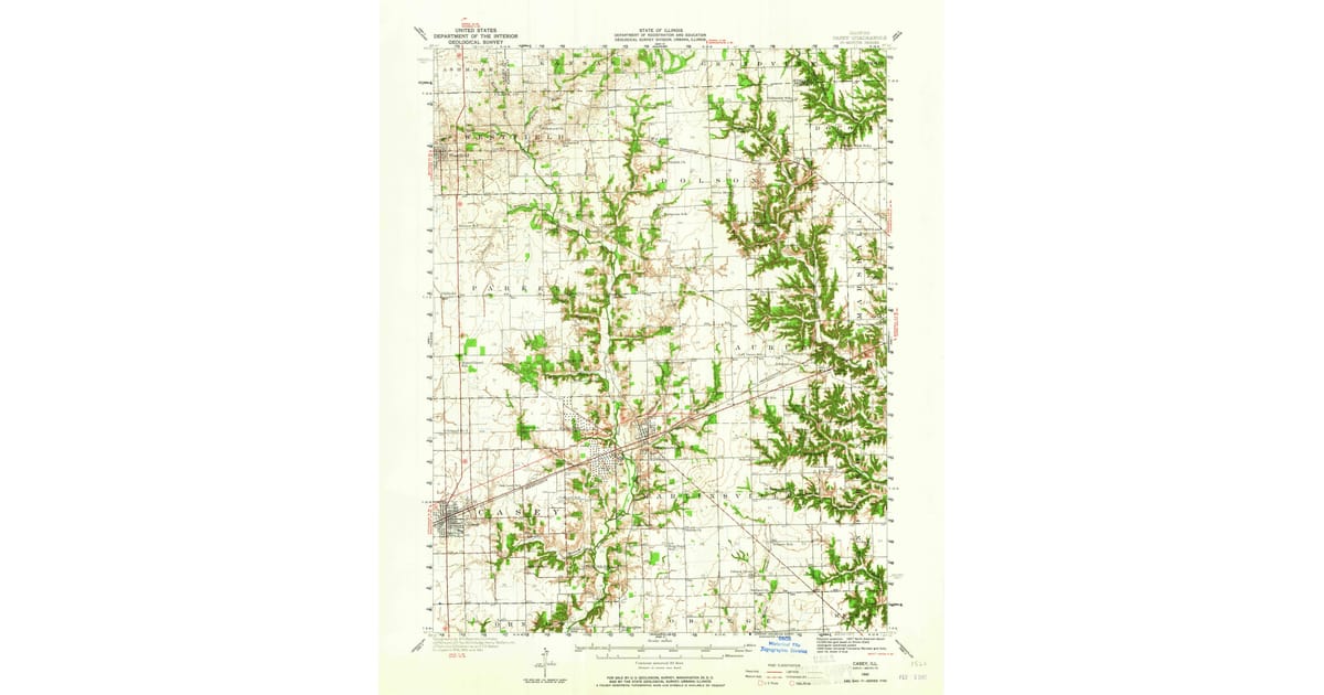 1942 Map of Casey, IL — High-Res | Pastmaps