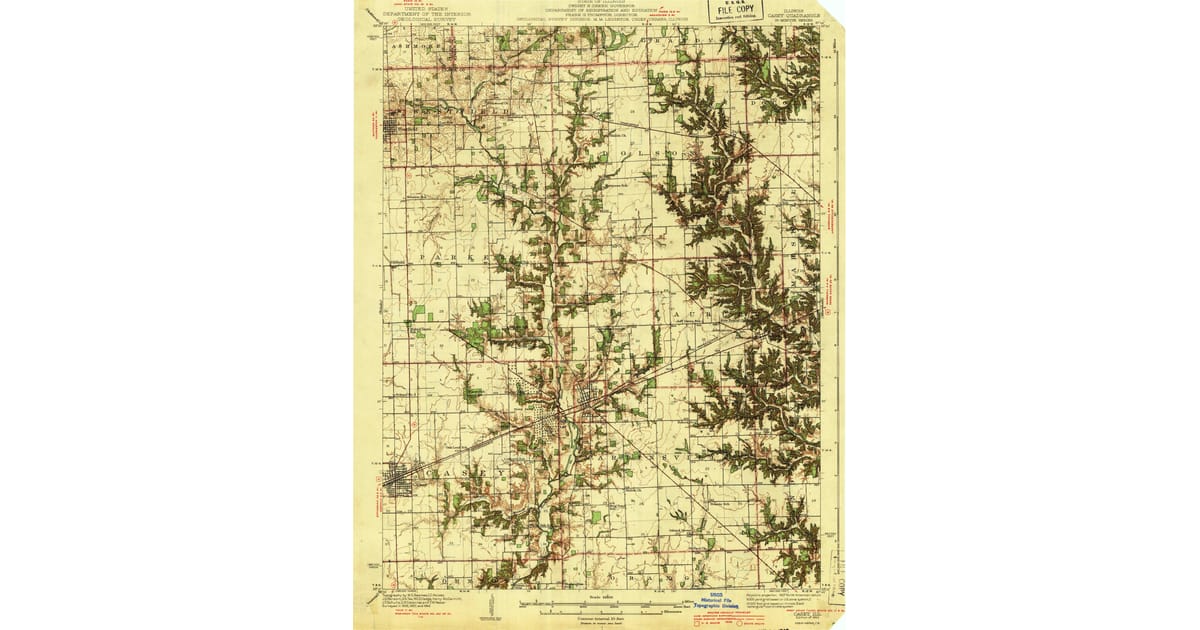 1943 Map of Casey, IL — High-Res, 1943 Print #2 | Pastmaps