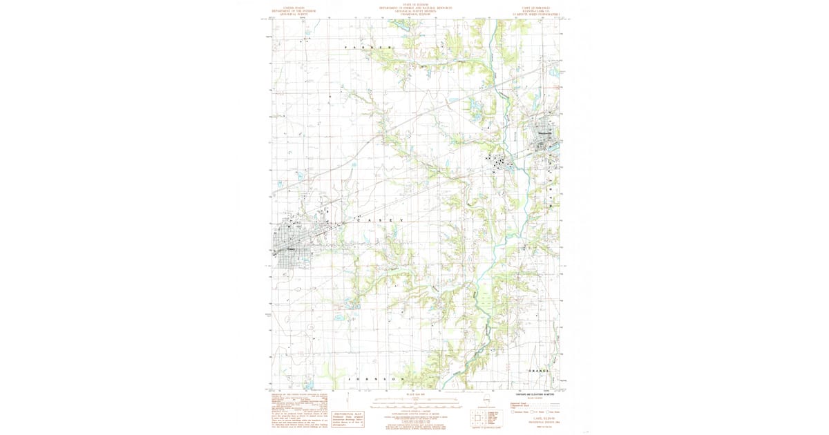 1984 Map of Casey, IL — High-Res | Pastmaps
