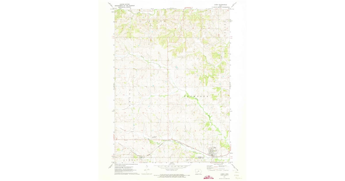 1971 Map of Casey, IA — High-Res | Pastmaps