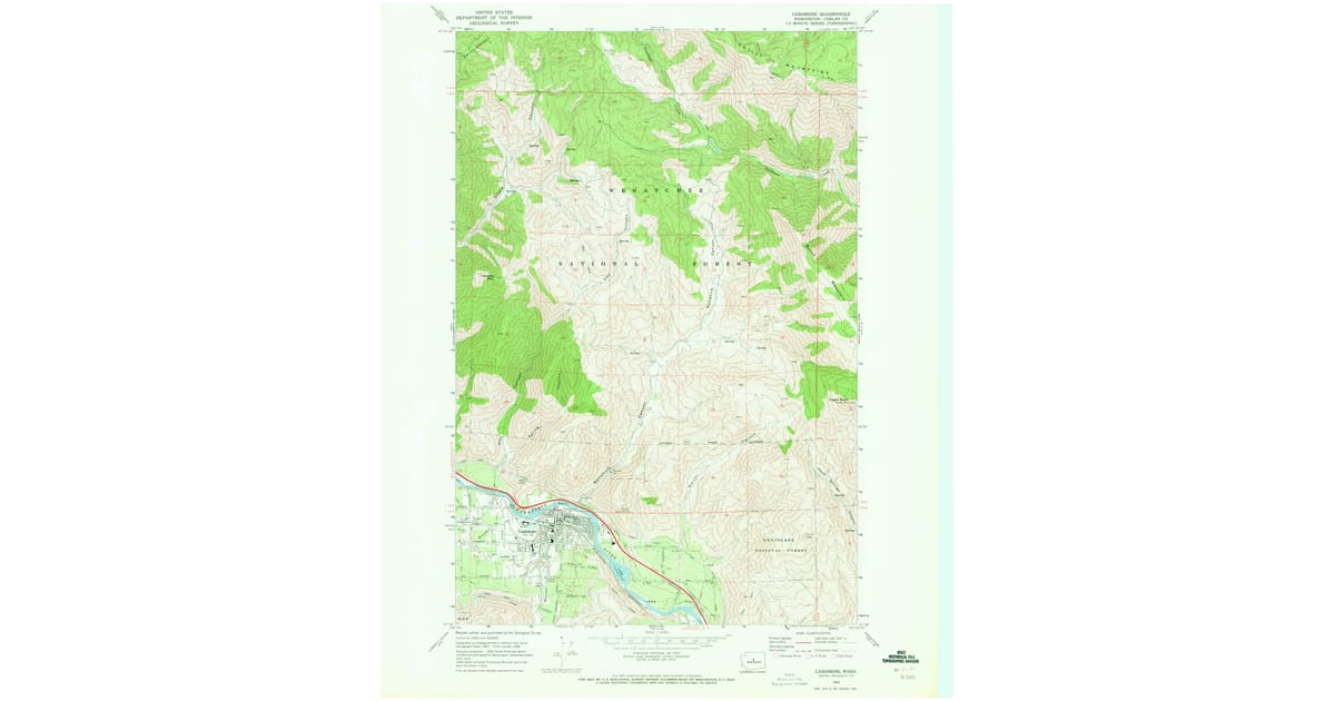 1968 Map of Cashmere, WA — High-Res | Pastmaps