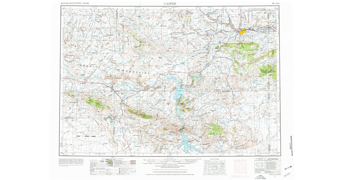 Old Historical Maps of Casper Mountain, WY | Pastmaps