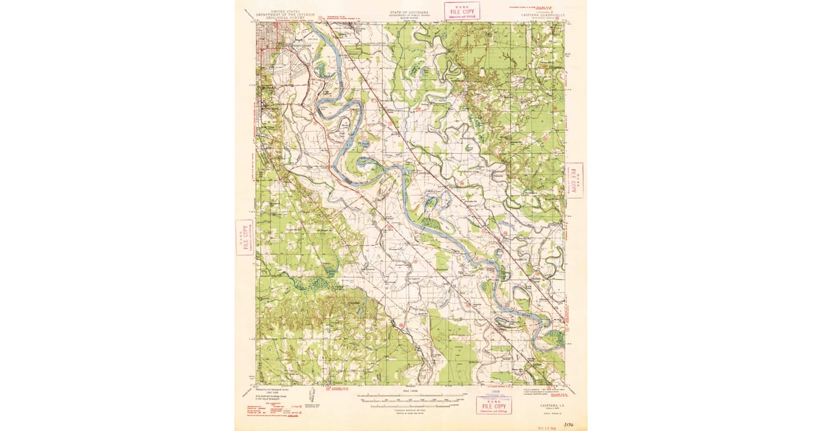 Old Maps of Frierson, LA for Academic Research | Pastmaps