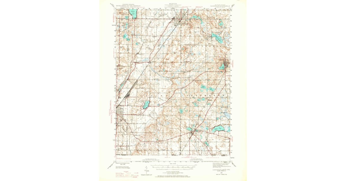 Old Maps of Dowagiac, MI for Metal Detecting | Pastmaps