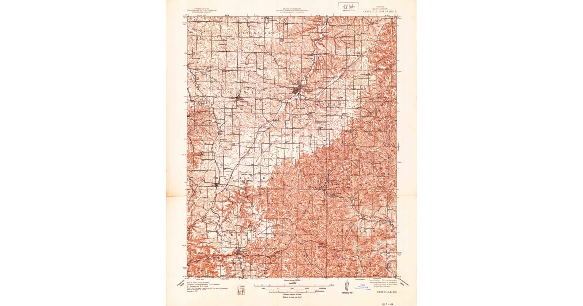 1937 Map of Cassville, MO — High-Res | Pastmaps