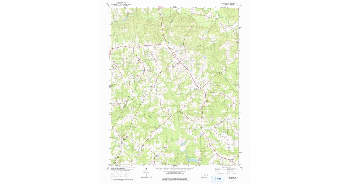 1979 Map of Castalia, NC — High-Res, 1979 Print #2 | Pastmaps