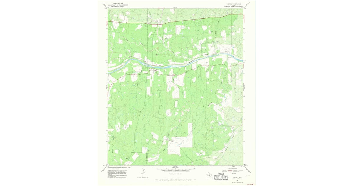 1967 Map of Castell, Llano County, TX — High-Res | Pastmaps