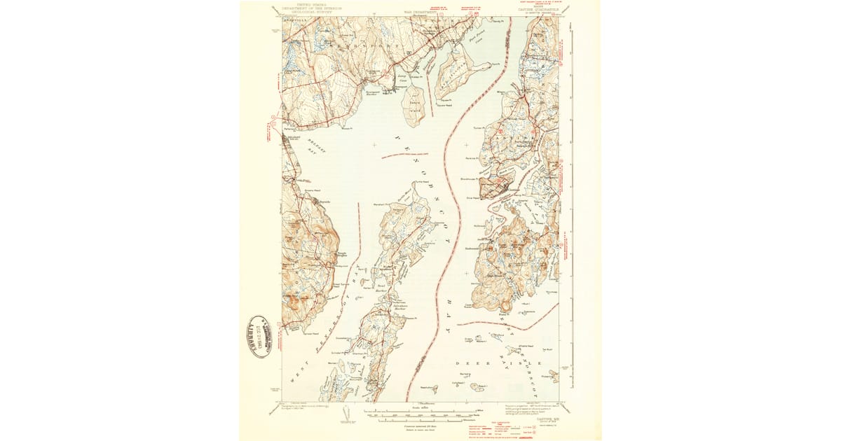 1943 Map of Castine, Waldo County, ME — High-Res | Pastmaps