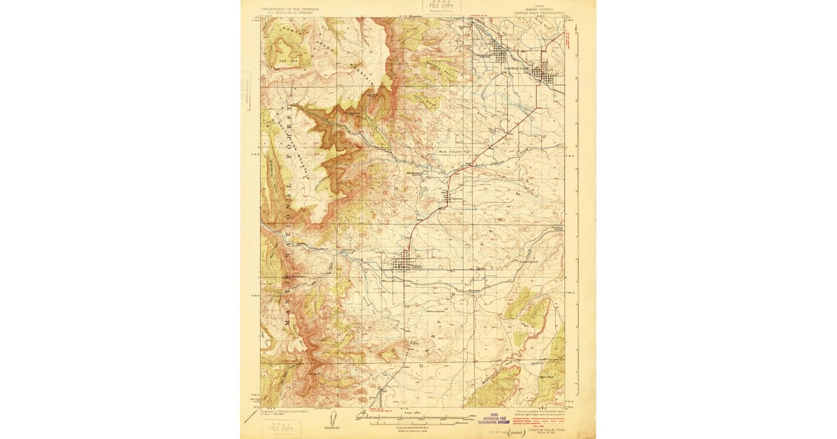 1925 Map of Castle Dale, UT — High-Res | Pastmaps