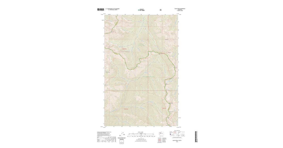 2023 Map of Castle Peak, Whatcom County, WA — High-Res | Pastmaps
