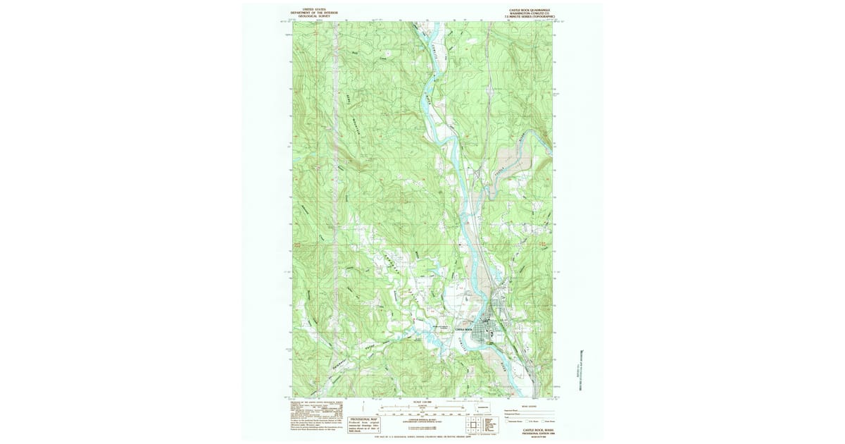 1984 Map of Castle Rock, WA — High-Res | Pastmaps