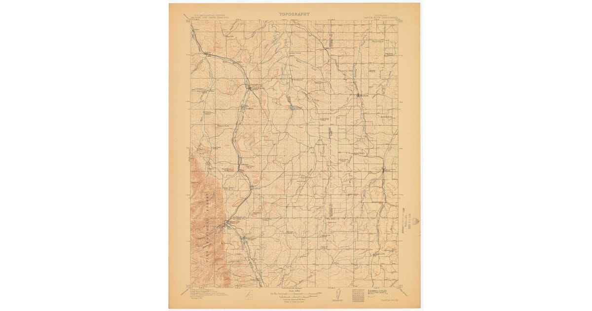 1913 Map of Castle Rock, CO — High-Res | Pastmaps