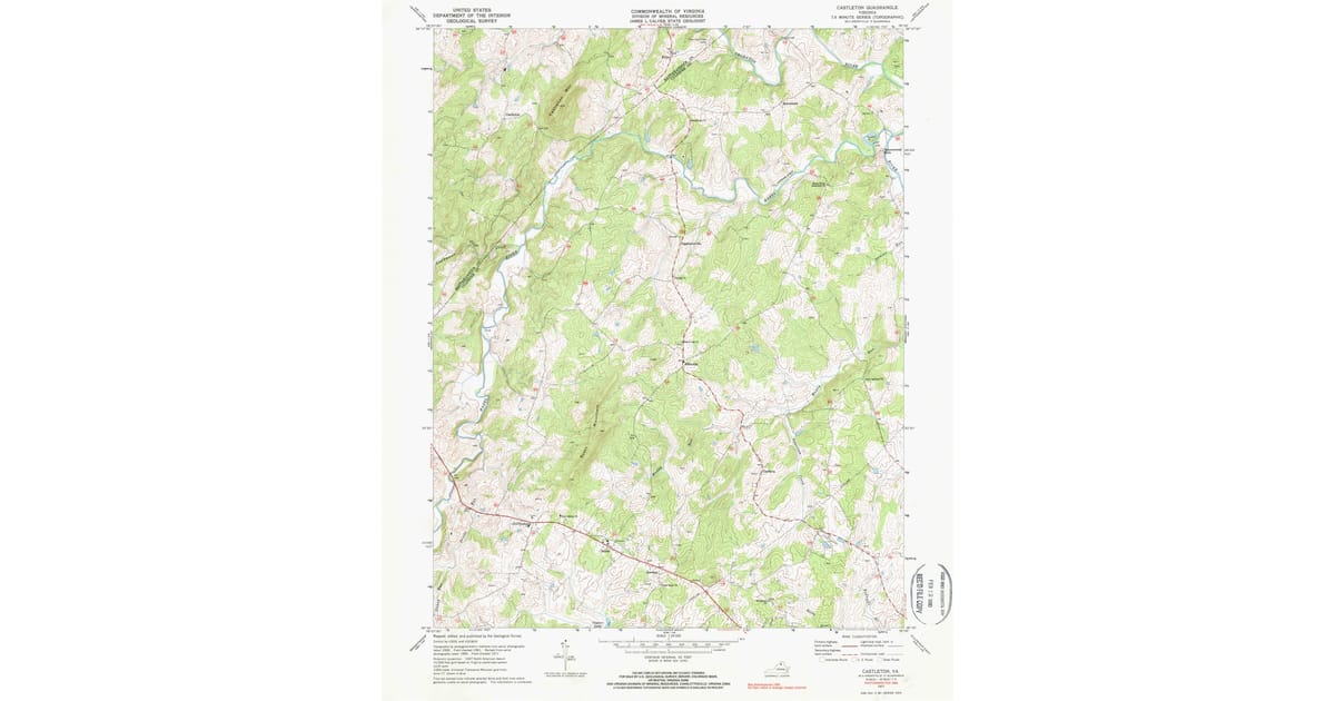1971 Map of Castleton, Culpeper County, VA — High-Res | Pastmaps
