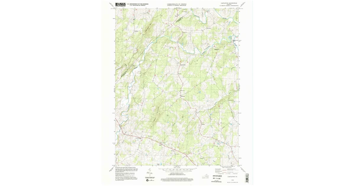 1994 Map of Castleton, Culpeper County, VA — High-Res | Pastmaps