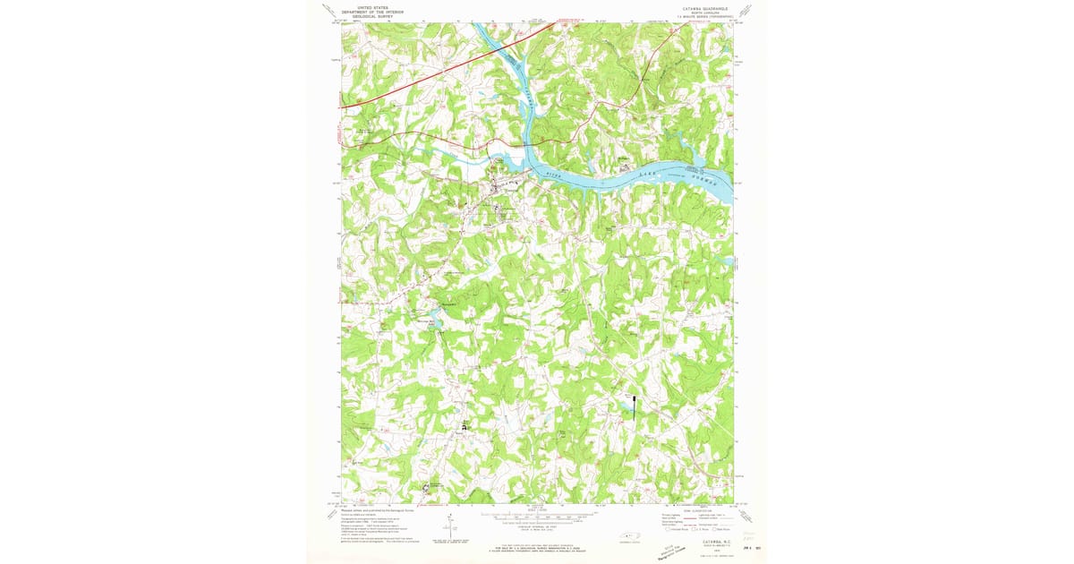 1970 Map of Catawba, NC — High-Res | Pastmaps