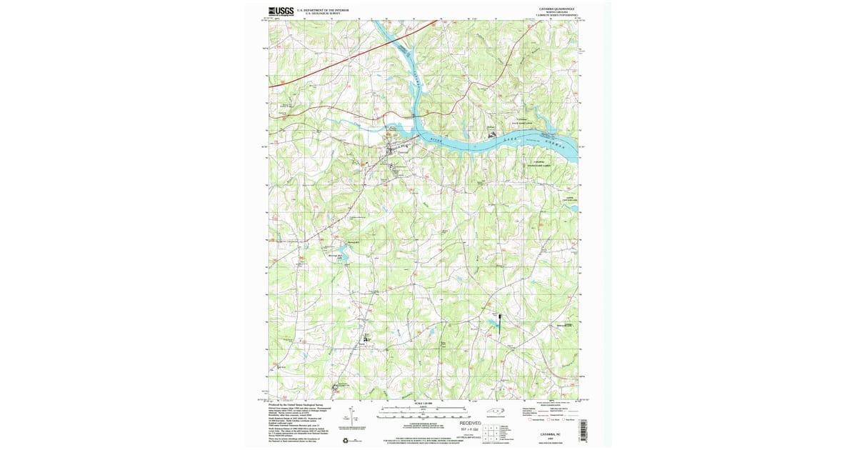 1997 Map of Catawba, NC — High-Res | Pastmaps