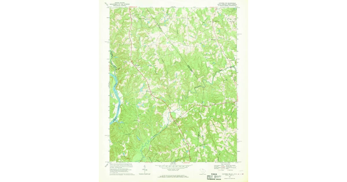 1968 Map of Catawba NE, Lancaster County, SC — High-Res | Pastmaps