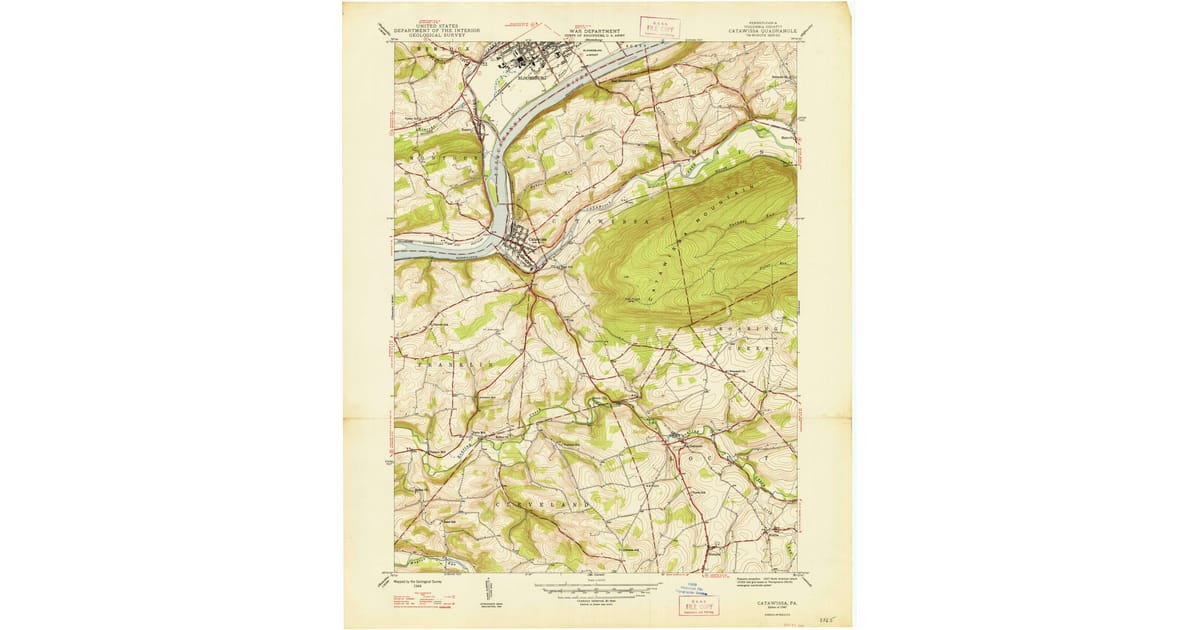 1947 Map of Catawissa, PA — High-Res | Pastmaps