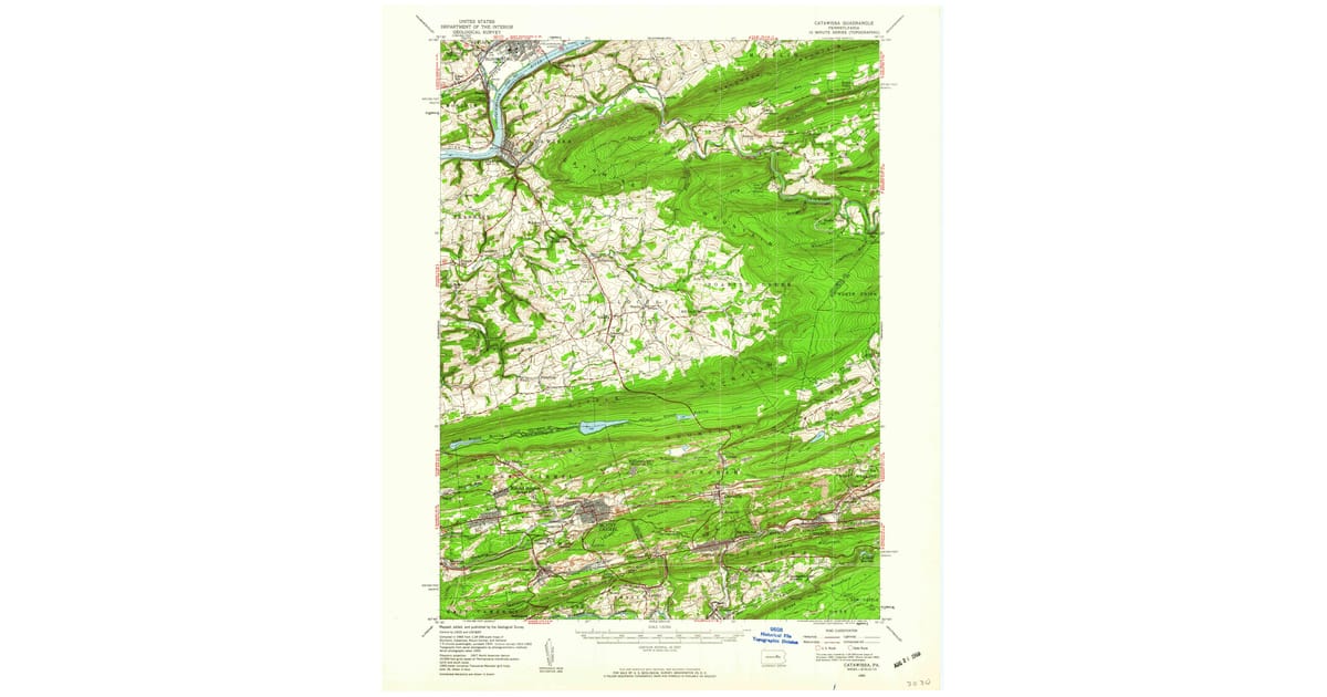 1955 Map of Catawissa, PA — High-Res | Pastmaps