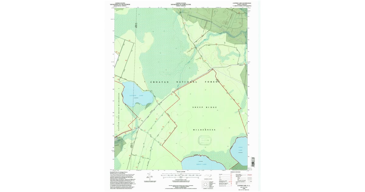 1994 Map of Catfish Lake, Craven County, NC — High-Res | Pastmaps