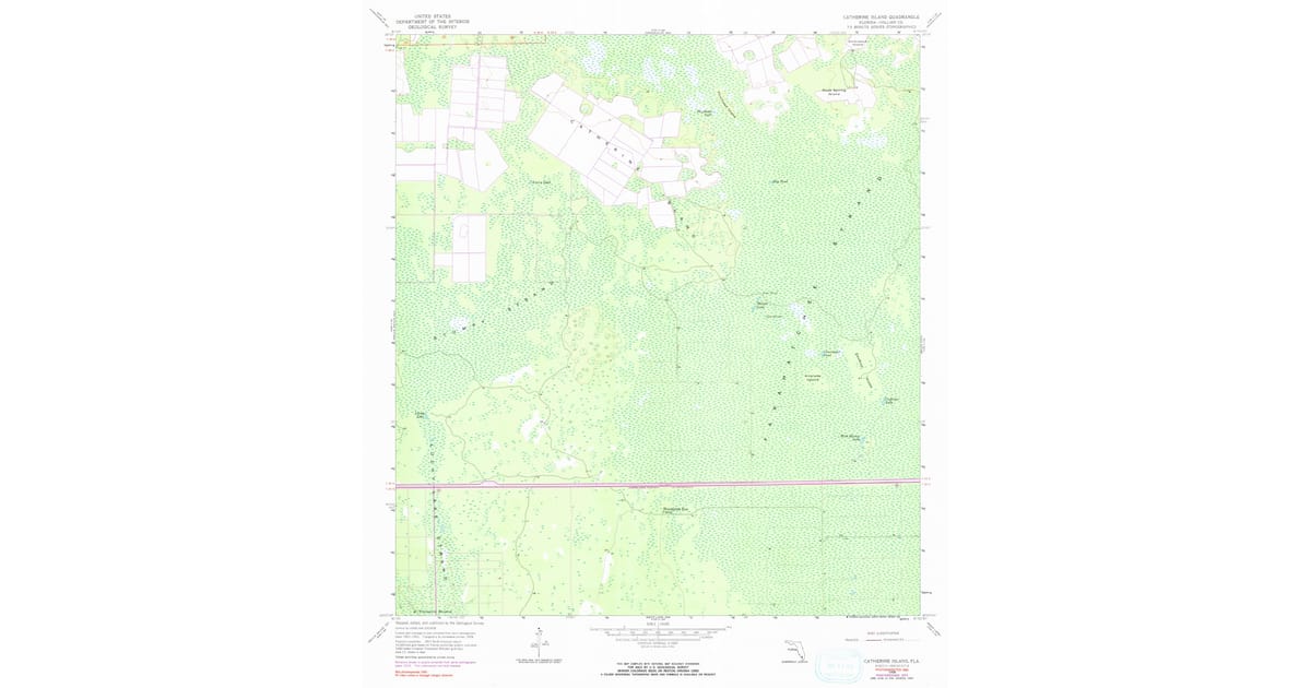 1962 Map of Catherine Island, Collier County, FL — High-Res | Pastmaps