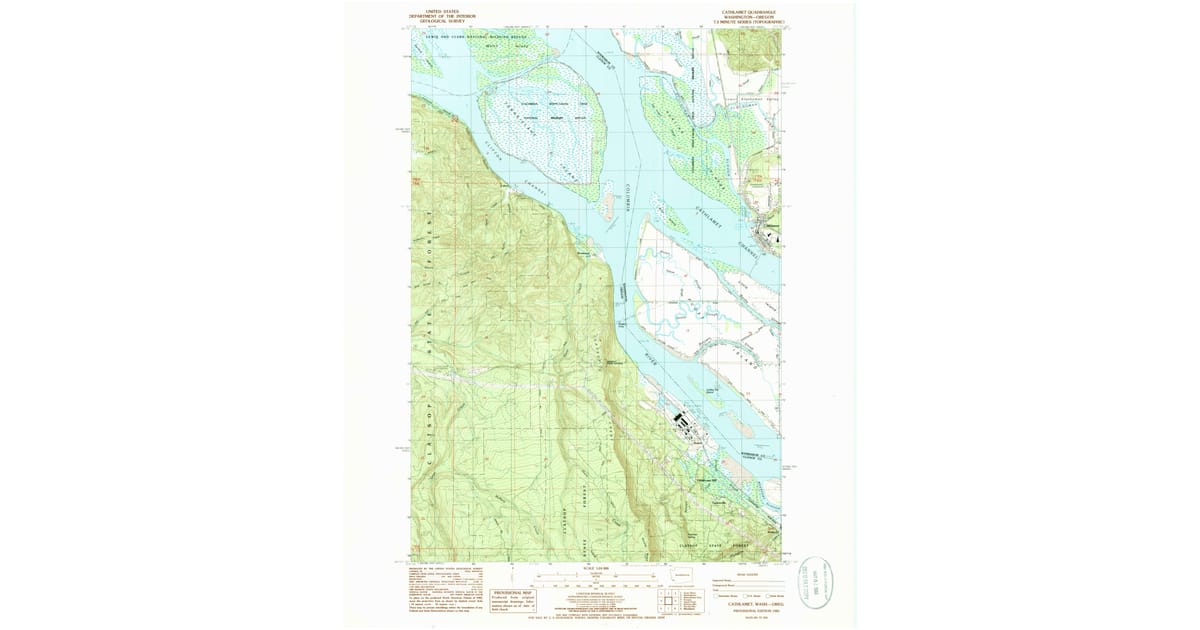 1985 Map of Cathlamet, WA — High-Res | Pastmaps