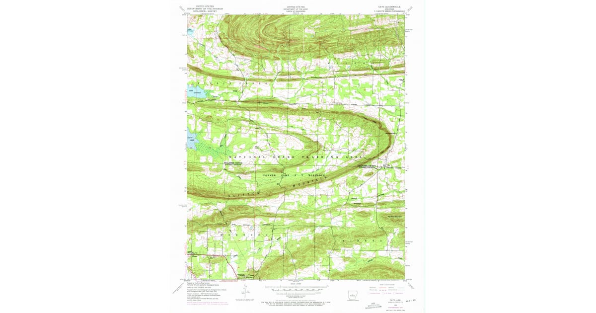 1950s Maps of Faulkner County, AR | Pastmaps