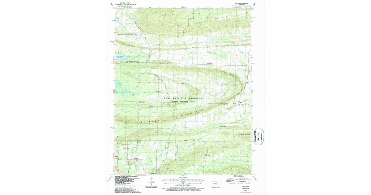 1987 Map of Cato, Faulkner County, AR — High-Res | Pastmaps