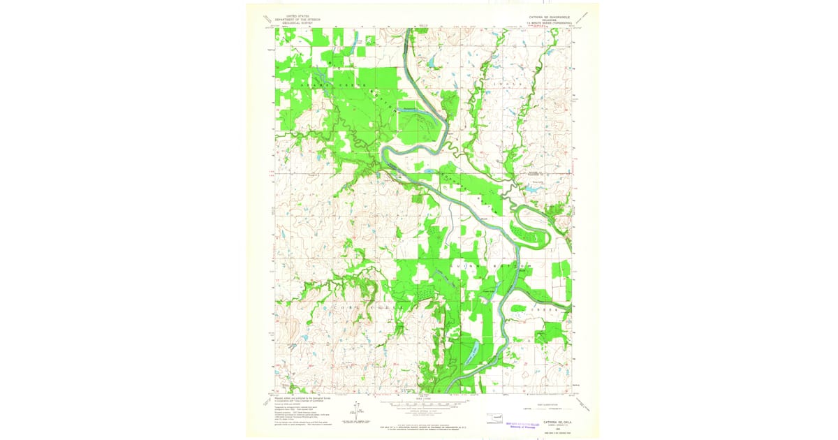1963 Map of Catoosa SE, Wagoner County, OK — High-Res | Pastmaps