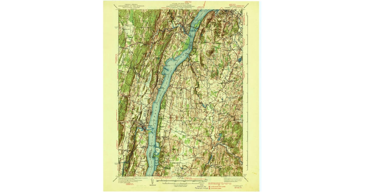 1938 Map of Catskill, Columbia County, NY — High-Res | Pastmaps