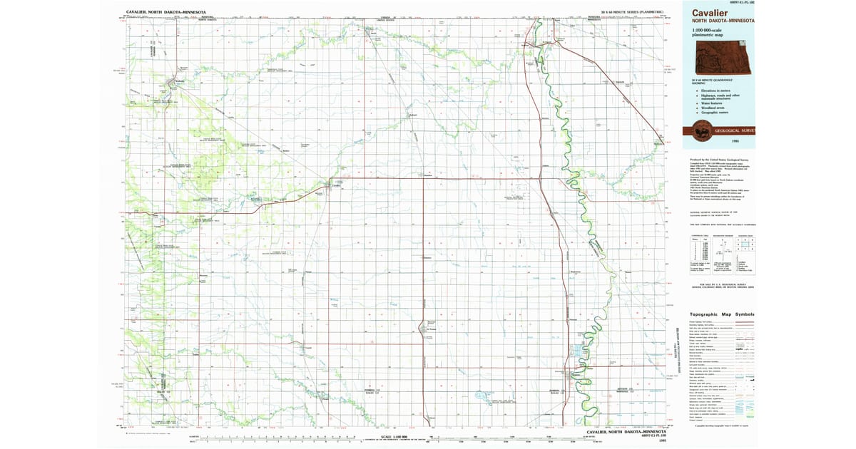 1980s Maps of Walhalla, ND | Pastmaps