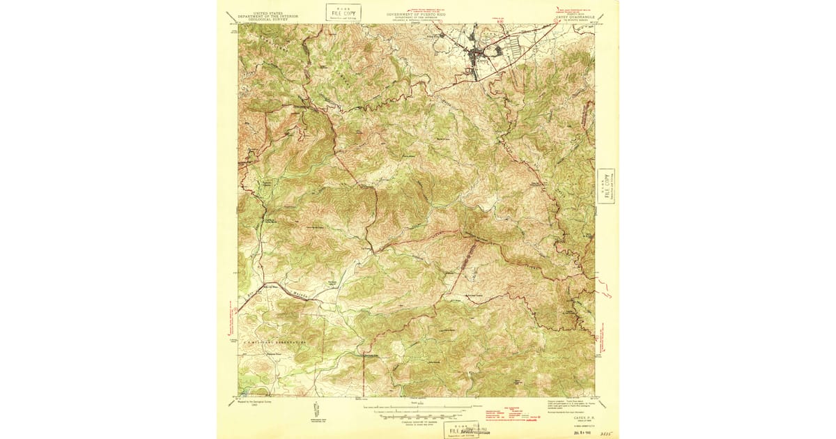 Old Maps of Cayey, Cayey for Genealogy | Pastmaps