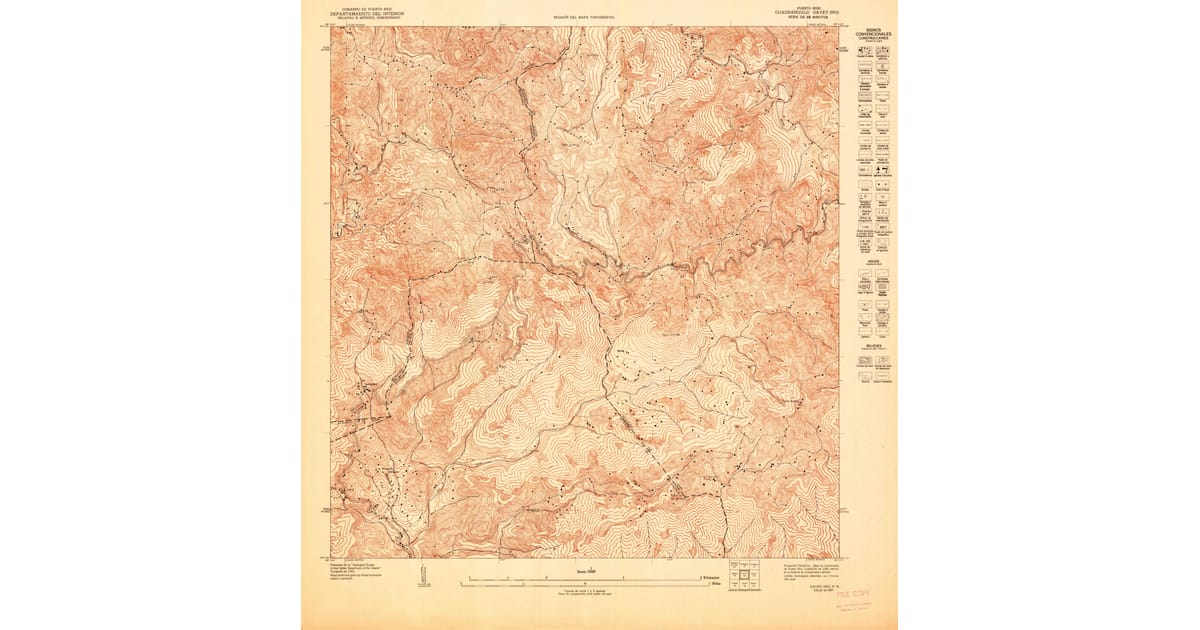 1947 Map of Cayey NO, Cayey Municipio, PR — High-Res | Pastmaps