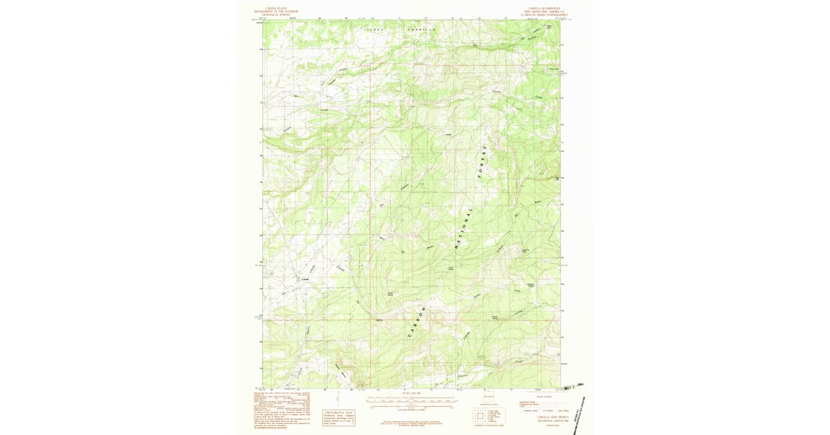 1983 Map of Cebolla, Rio Arriba County, NM — High-Res | Pastmaps