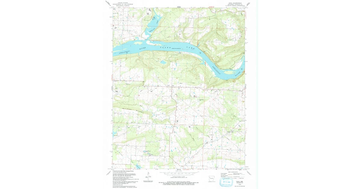 1993 Map of Cecil, Franklin County, AR — High-Res | Pastmaps