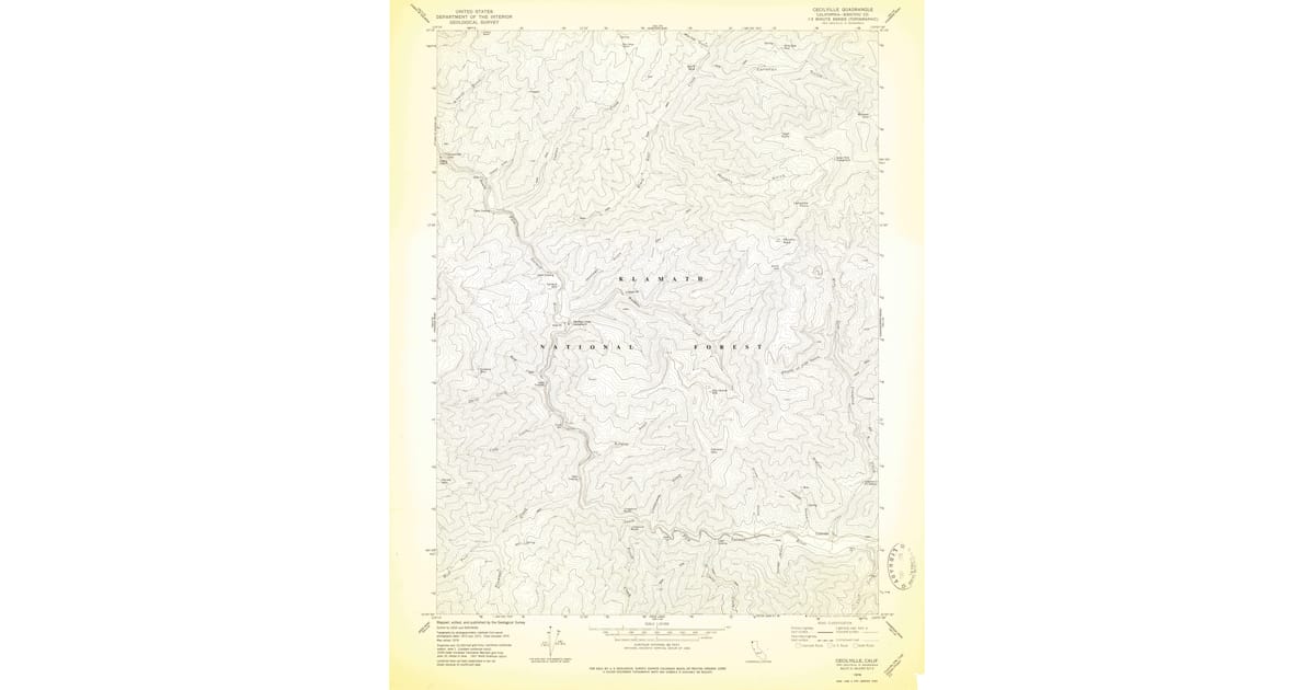 1978 Map of Cecilville, Siskiyou County, CA — High-Res | Pastmaps