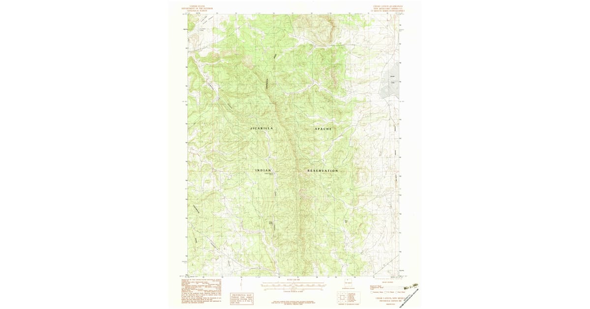 1983 Map of Cedar Canyon, Rio Arriba County, NM — High-Res | Pastmaps