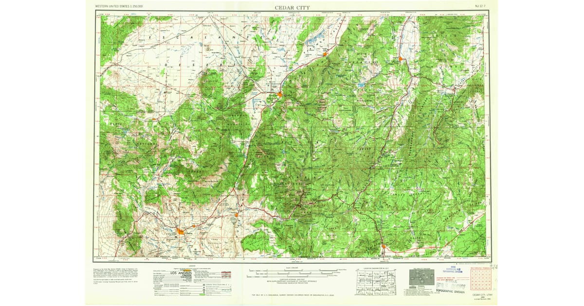 1950s Maps of Pine Valley, UT | Pastmaps