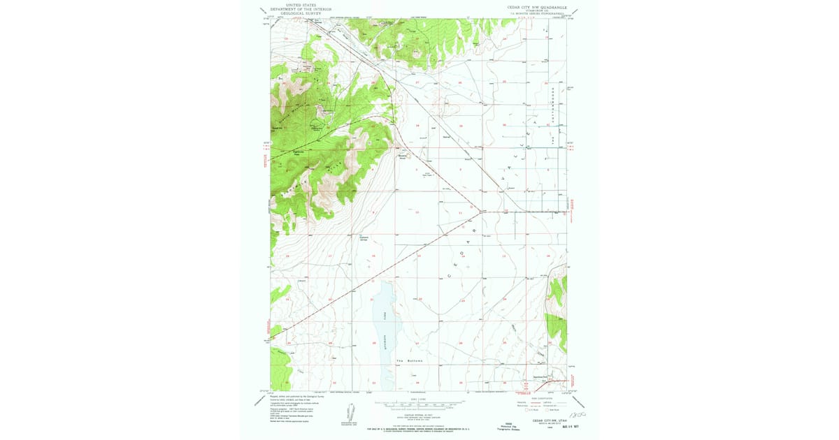 1949 Map of Cedar City NW, Iron County, UT — High-Res | Pastmaps