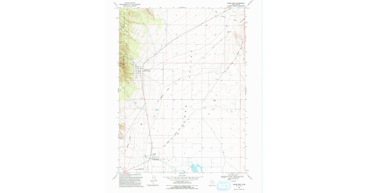 1993 Map of Cedar Fort, UT — High-Res | Pastmaps